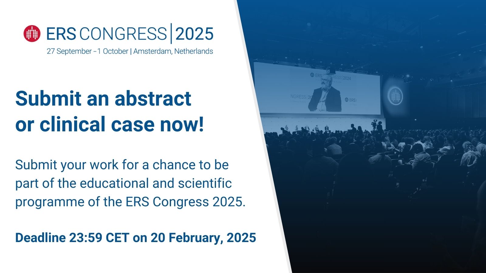 Abstract and clinical case submission now open for the ERS Congress ...